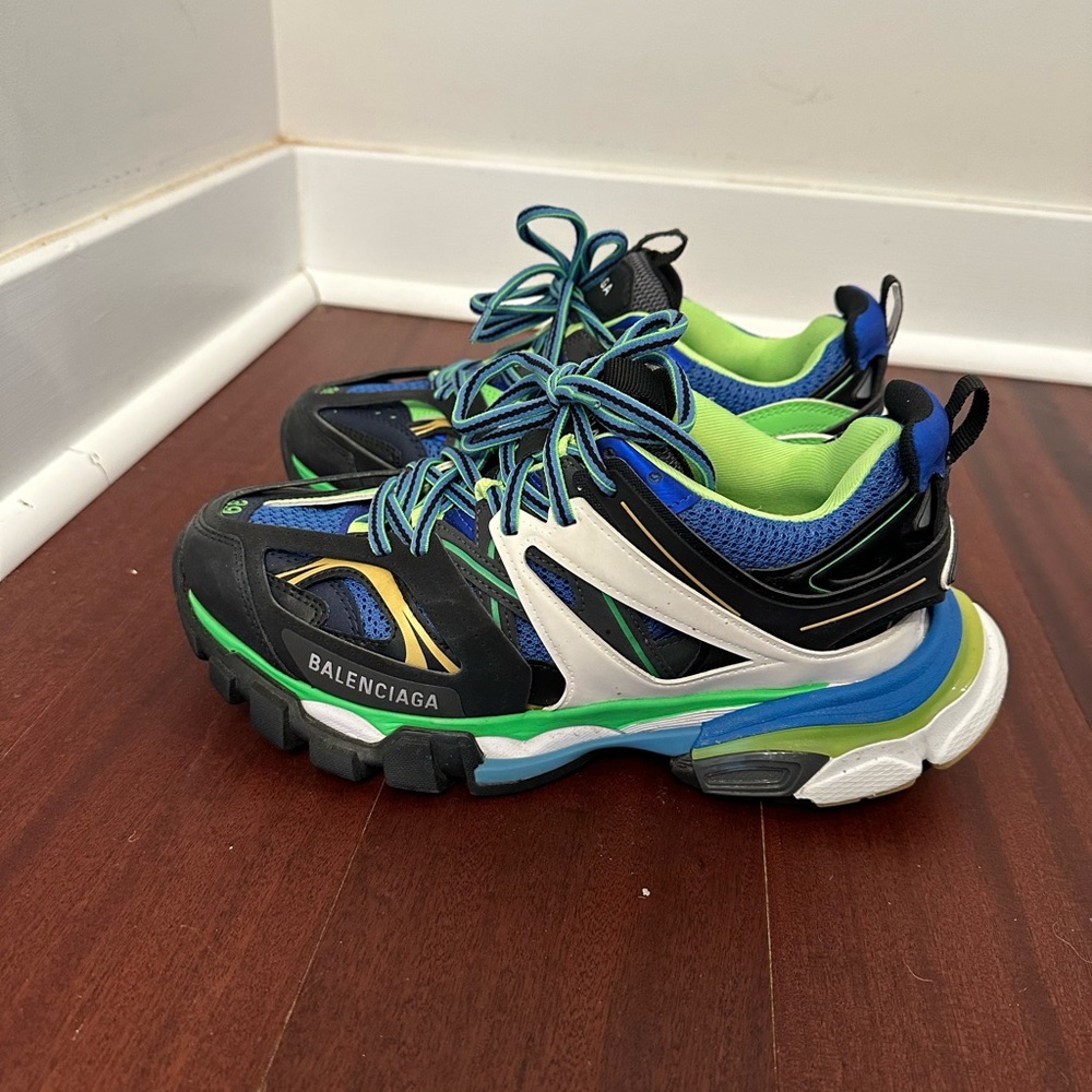 Balenciaga Track Sneaker In Black And Blue. No Box Or… - Gem